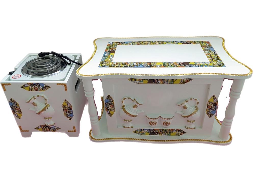 Embossed Rekebot Set Saba Set (Gold) | Selamta L.L.C